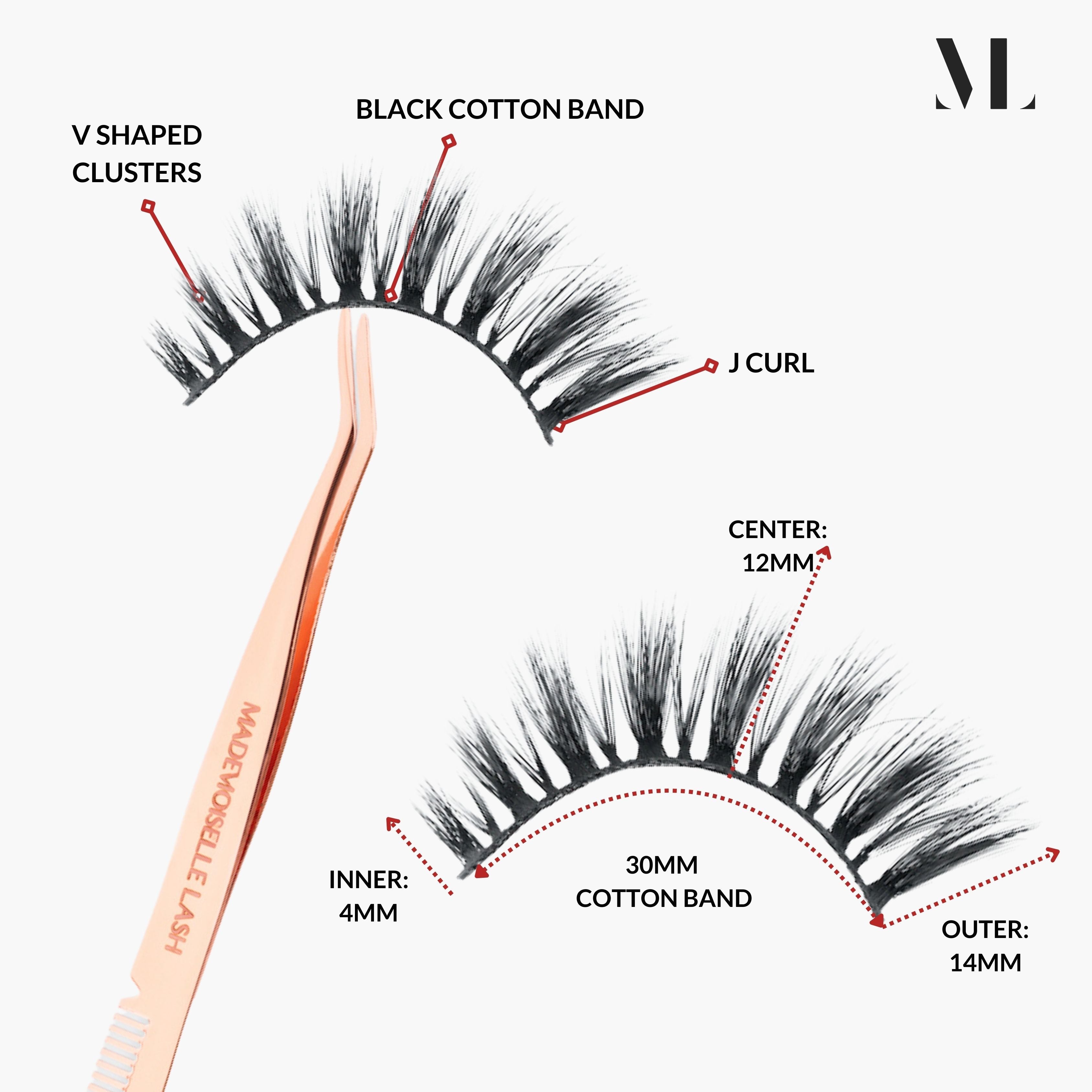 Mademoiselle Lash Mandee Lashes Bundle – Posh Pantry