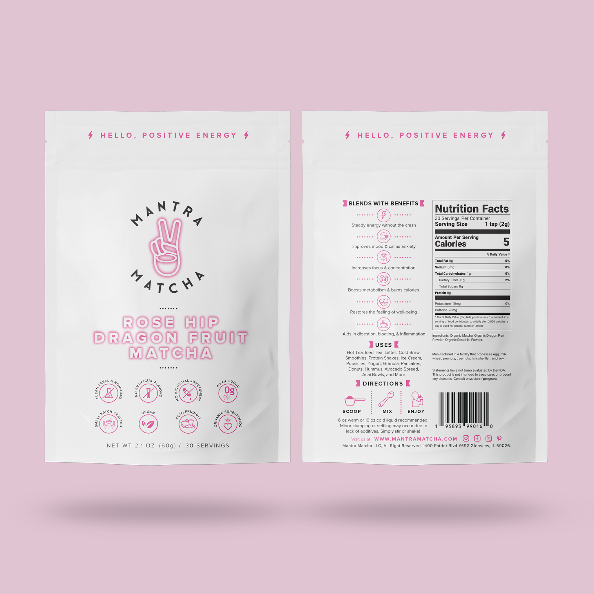 Rose Hip Dragon Fruit Matcha – Posh Pantry